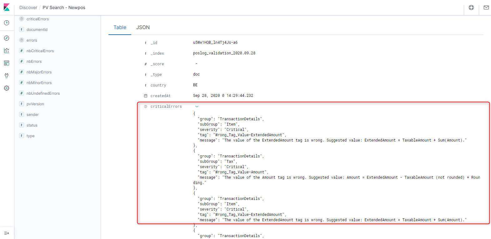 Check Quality Poslog :: Posdata Documentation
