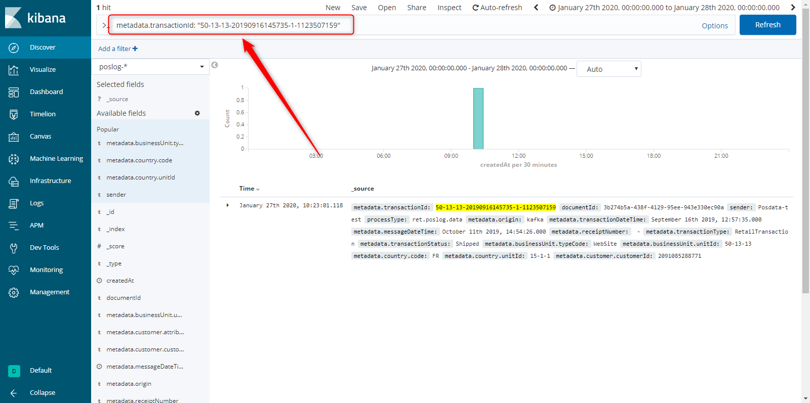 Traces sent by Kafka Clients :: Posdata Documentation