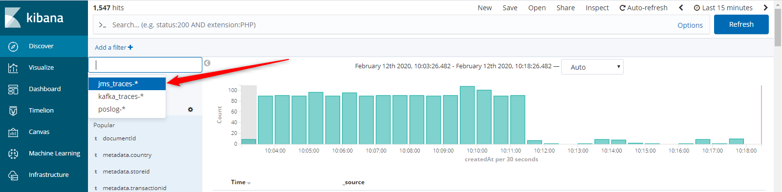 Traces sent by OpenEx API :: Posdata Documentation